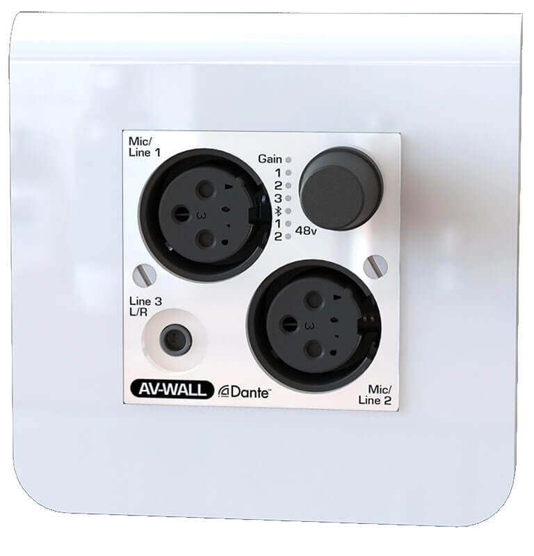 AUVITRAN – AV-WALL – wall box solutions with Dante | Synthax Inc.