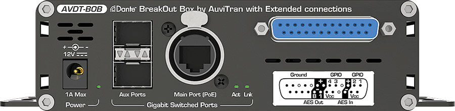 AUVITRAN – AVDT-Bob – Dante breakout boxes | Synthax Inc.